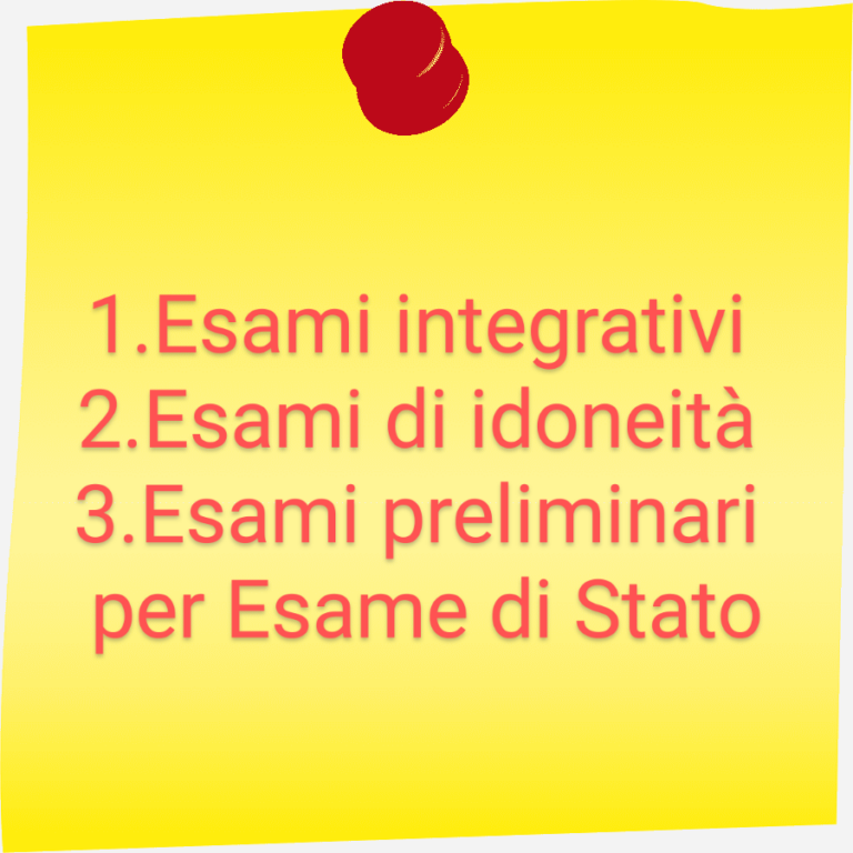 ESAMI INTEGRATIVI di IDONEITÀ e PRELIMINARI ESAMI di STATO – I.I.S. "Tartaglia Olivieri"